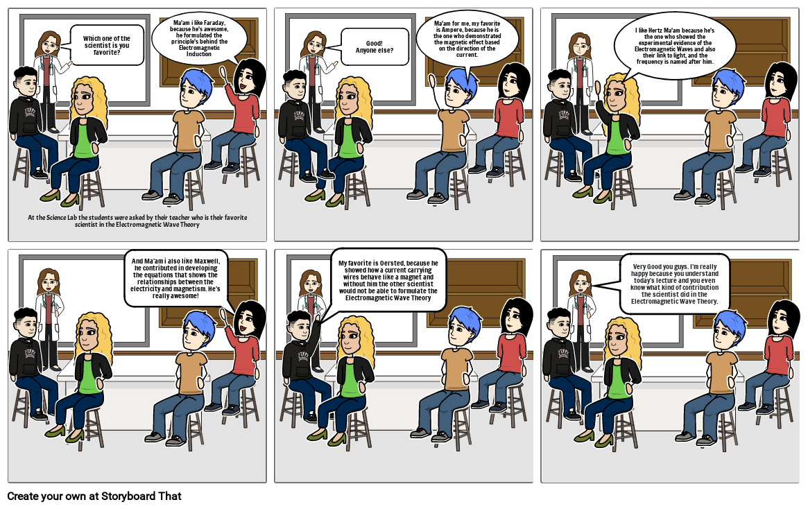 electromagnetic waves comic strip about scientist contribution