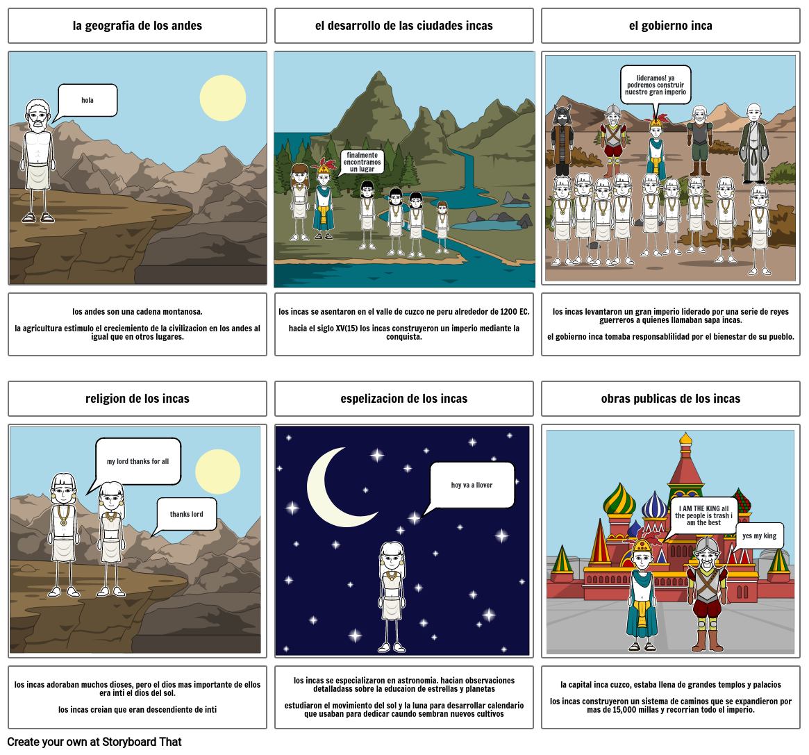 geografia de los incas Storyboard by 568757b2 geografia de los incas Storyboard by 568757b2