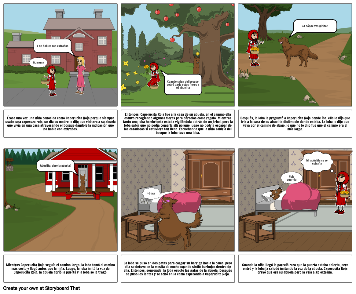 Caperucita Roja (parte 1) Storyboard by 56b24252