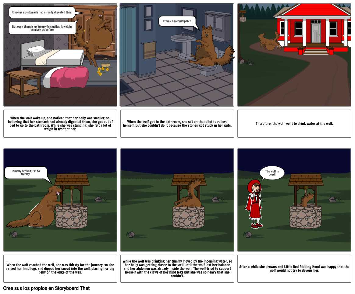 Little red riding hood (part 3) Storyboard von 56b24252