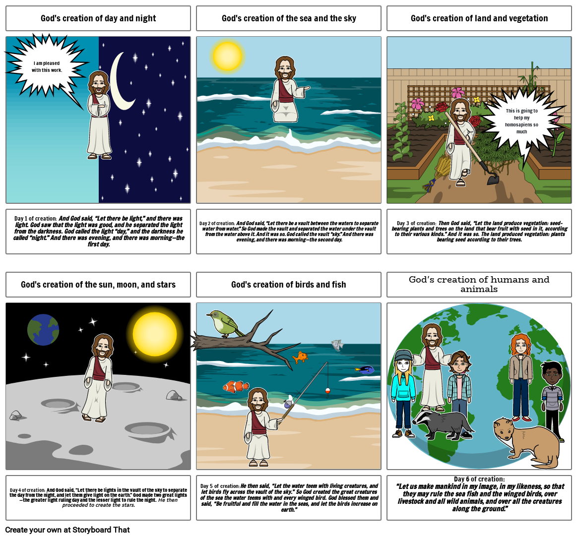 Genesis 1 Storyboard por 56f4ef3a