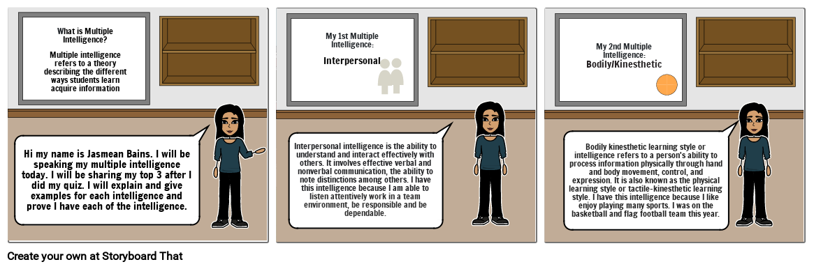 Multiple Intelligence Comic Storyboard por 5720e519