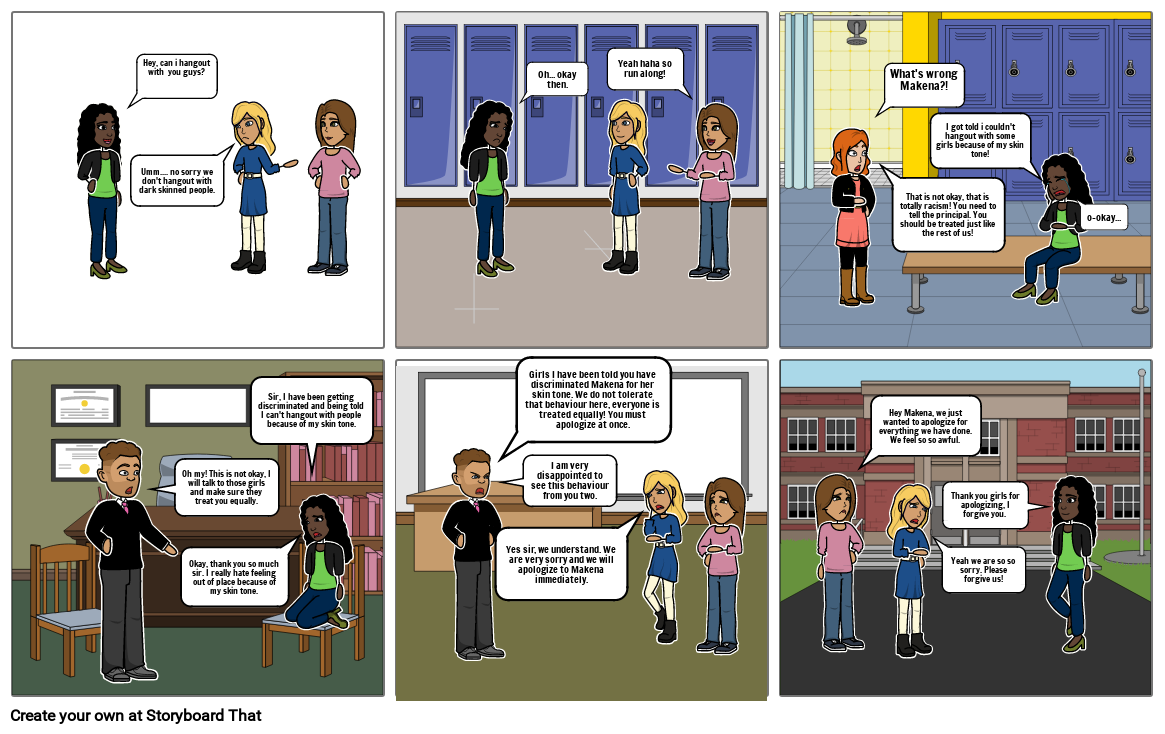 Standing up against discrimination Storyboard par 57cfacd3