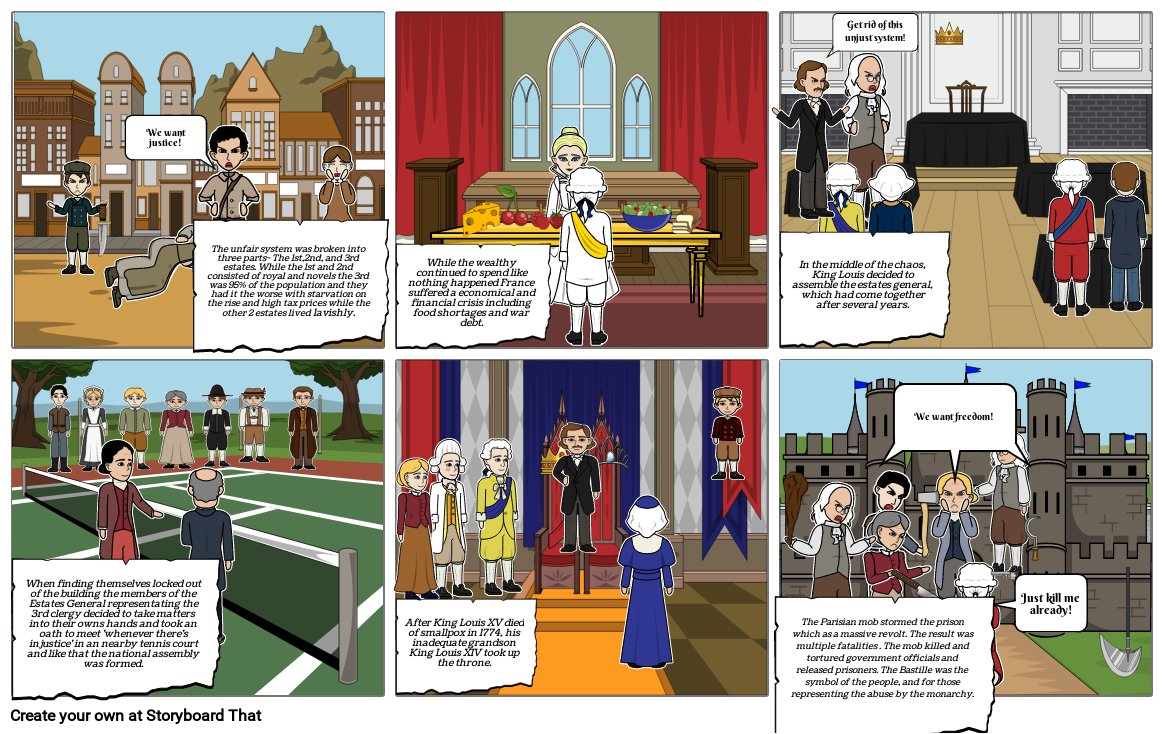 French revolution Storyboard par 57d8639f