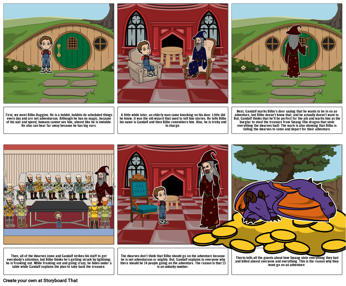 The Hobbit Chapter 1 Storyboard by 580c4b74
