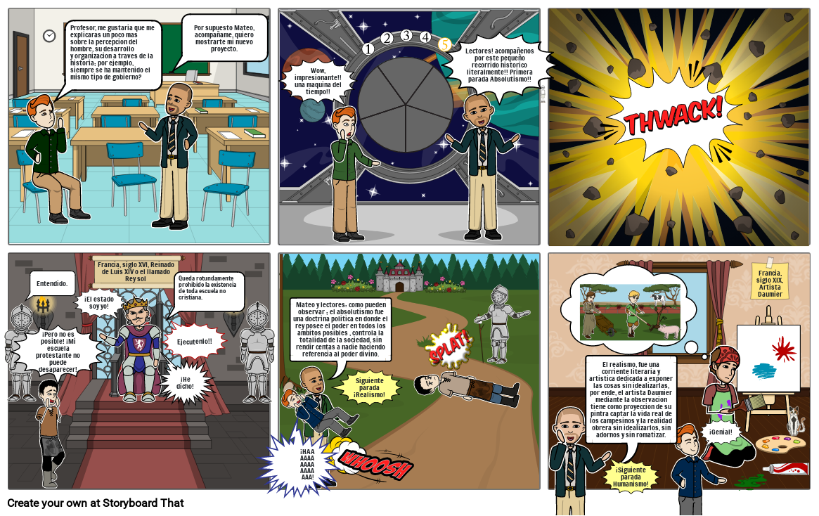 viaje en el tiempo Storyboard by 58196651