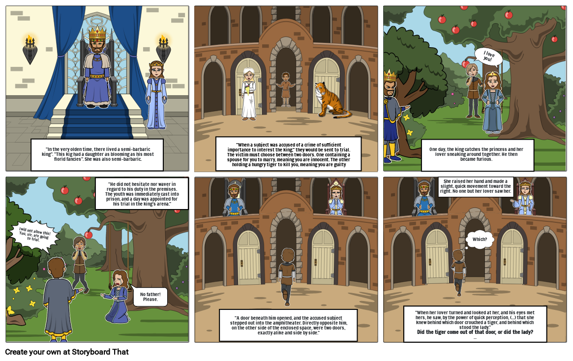 The Lady or the Tiger Storyboard by 583094e7