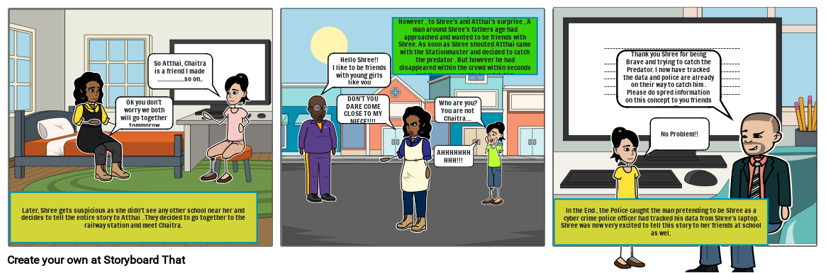 The Mystery of the Cyber Friend -Part 2 Storyboard