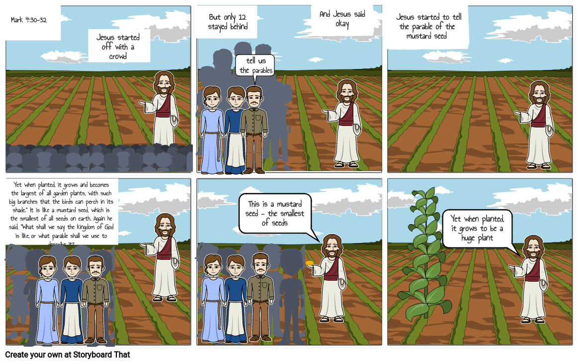 The parable of the mustard seed Storyboard by 587139a3