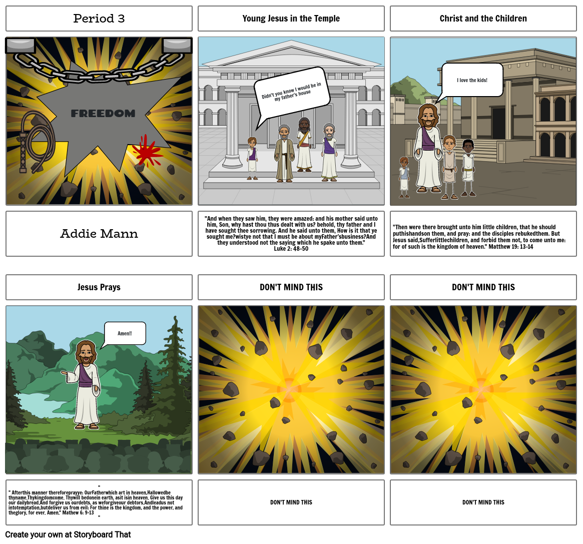 Jesus Storyboard by 594807c7