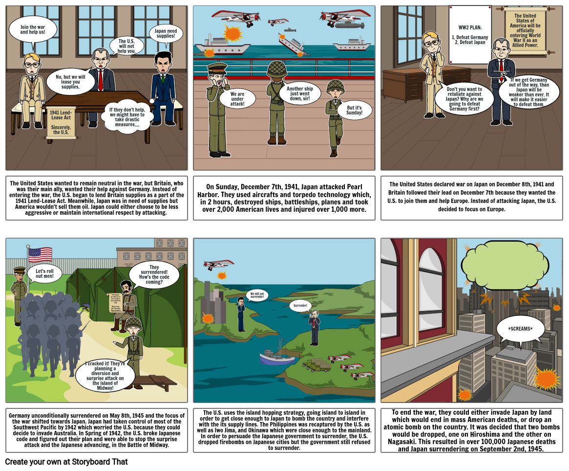WW2 Storyboard: Causes & Effects of Pearl Harbor - Morgan Becker P5