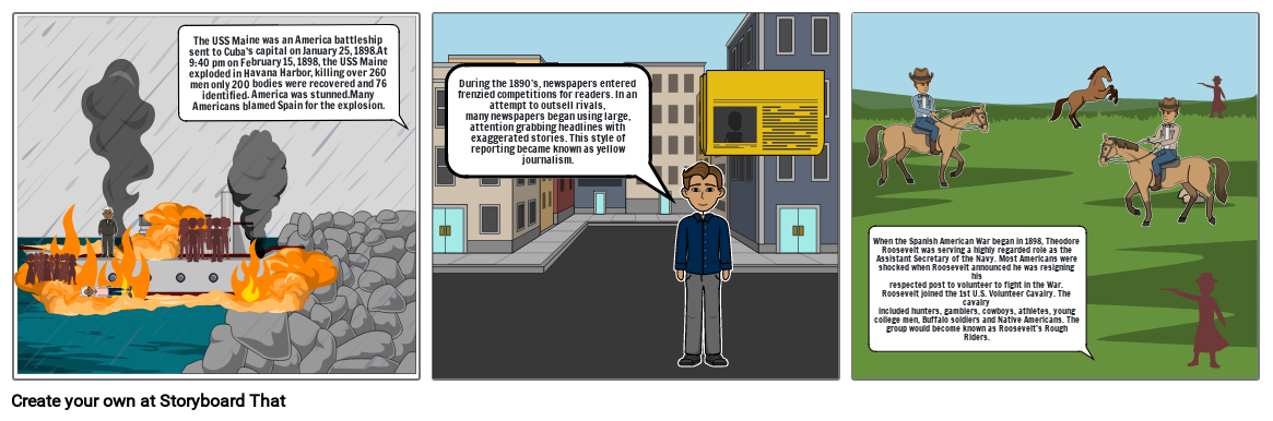 Spanish American War Storyboard par 5a0222ec