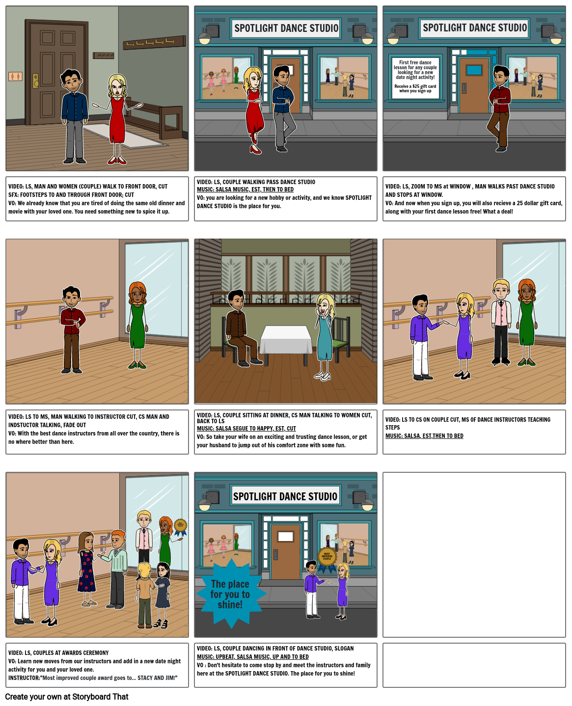 Spotlight DANCE Storyboard por 5a2887f2