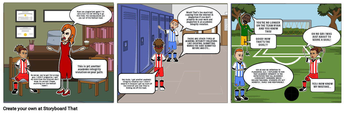 Academic integrity comic strip Storyboard by 5a88b0c0