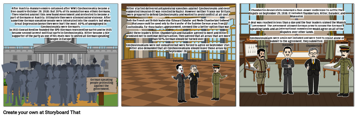 Munich conference and agreeement Storyboard by 5a99b921