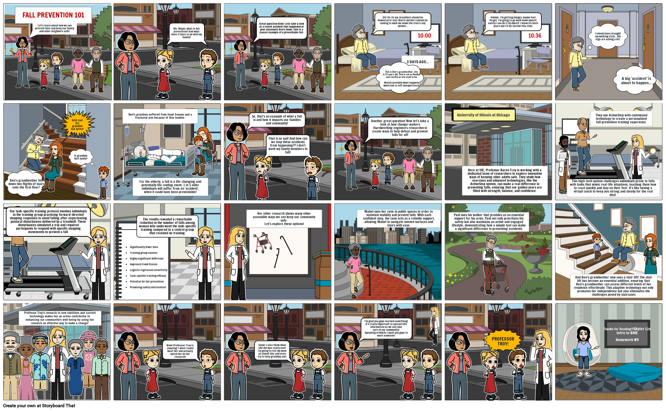 Fall Prevention 101 Storyboard by 5aa7b572