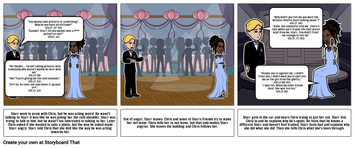 THUG Book Prom scene Storyboard by 5b5fbc4c