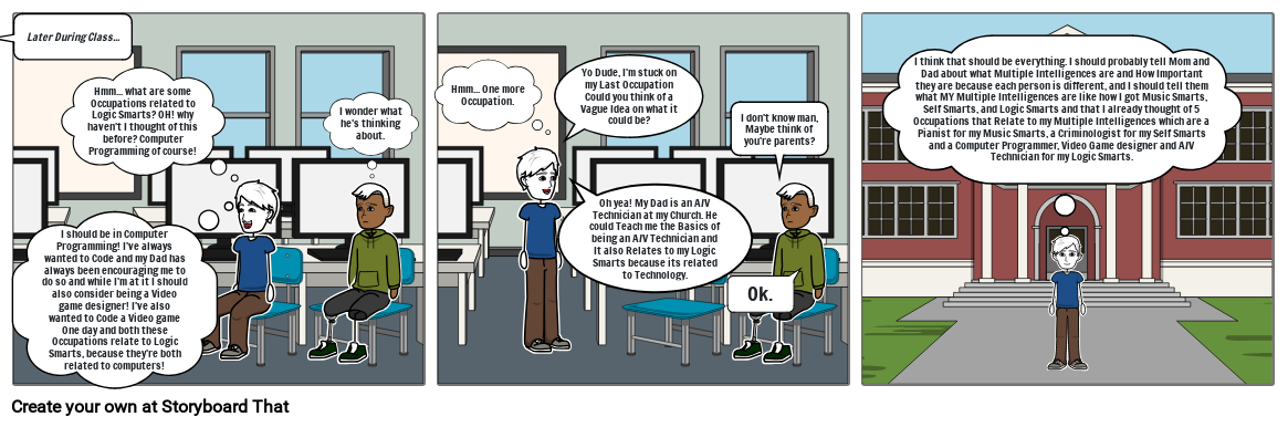 Eduard - Multiple Intelligences Comic Storyboard