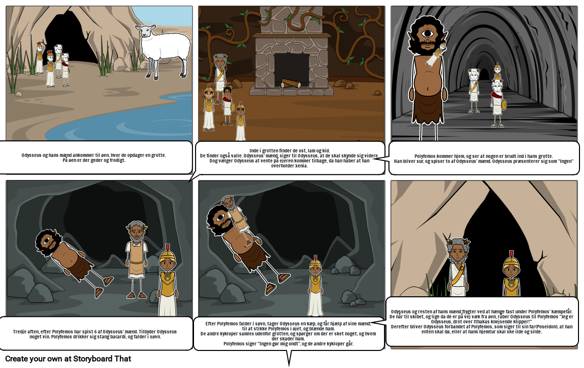 Odysseus hos Polyfemos Storyboard par 5ba17be2
