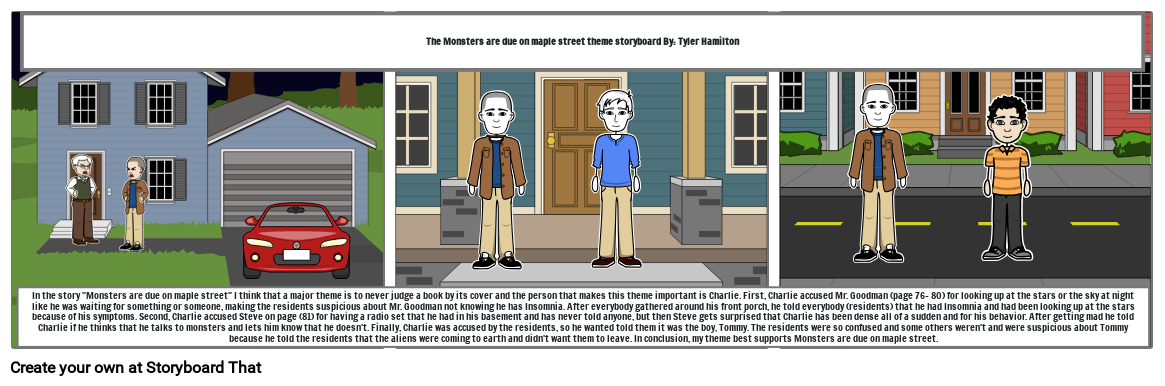Monsters are due on Maple street Storyboard by 5bc99592