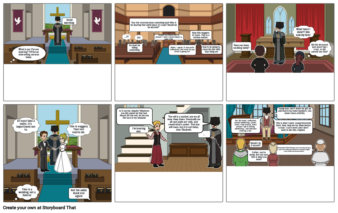 The Minister's Black Veil (version 2) Storyboard