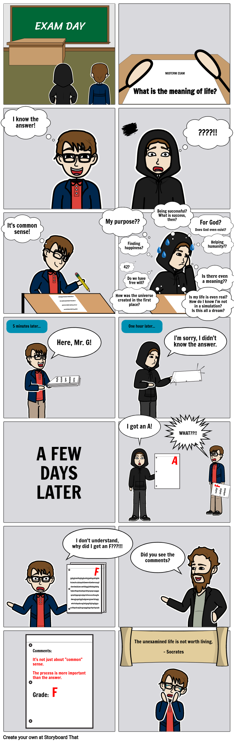 Philosophical Cartoon Storyboard by 5bf321cc