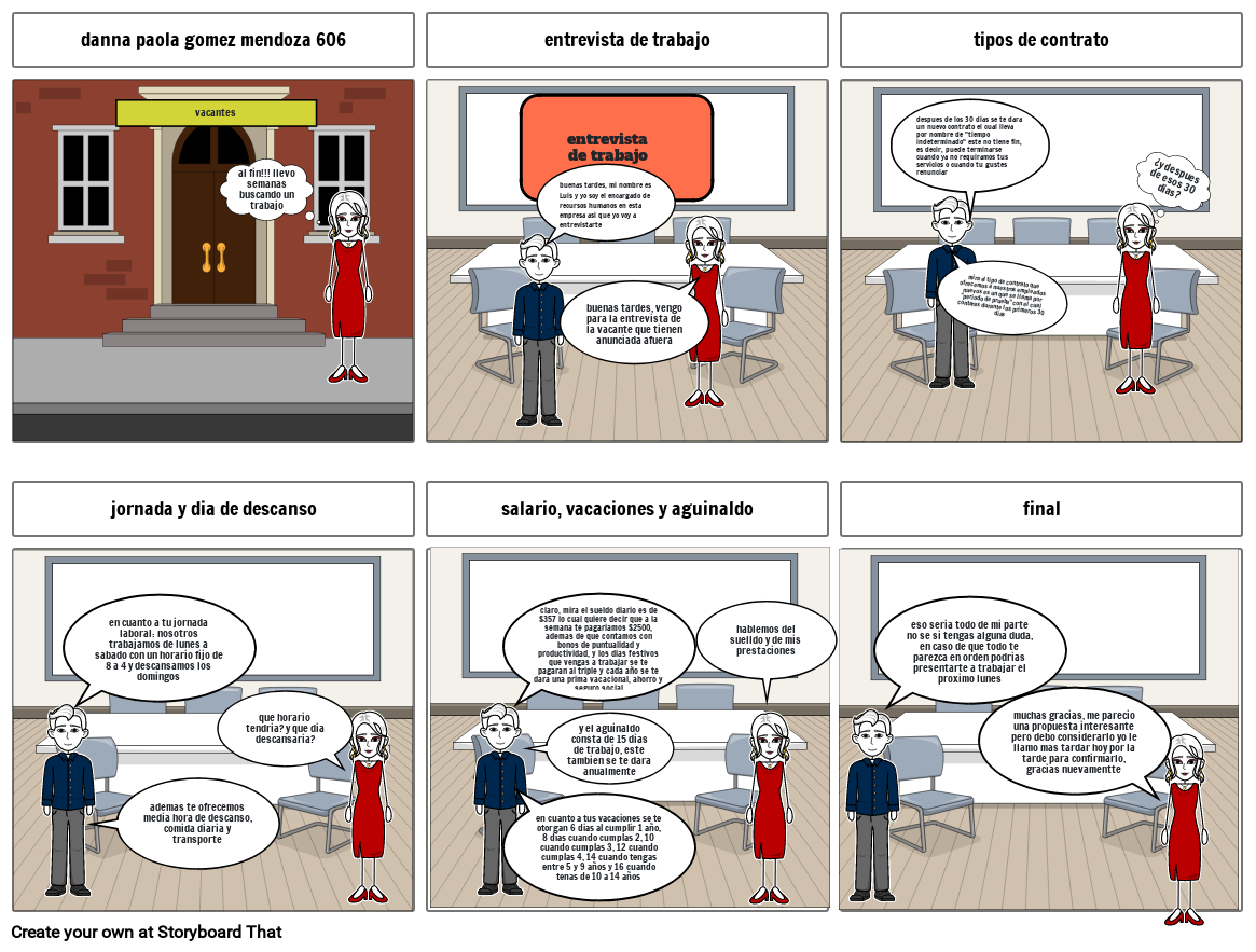 la entrevista Storyboard by 5bf42040