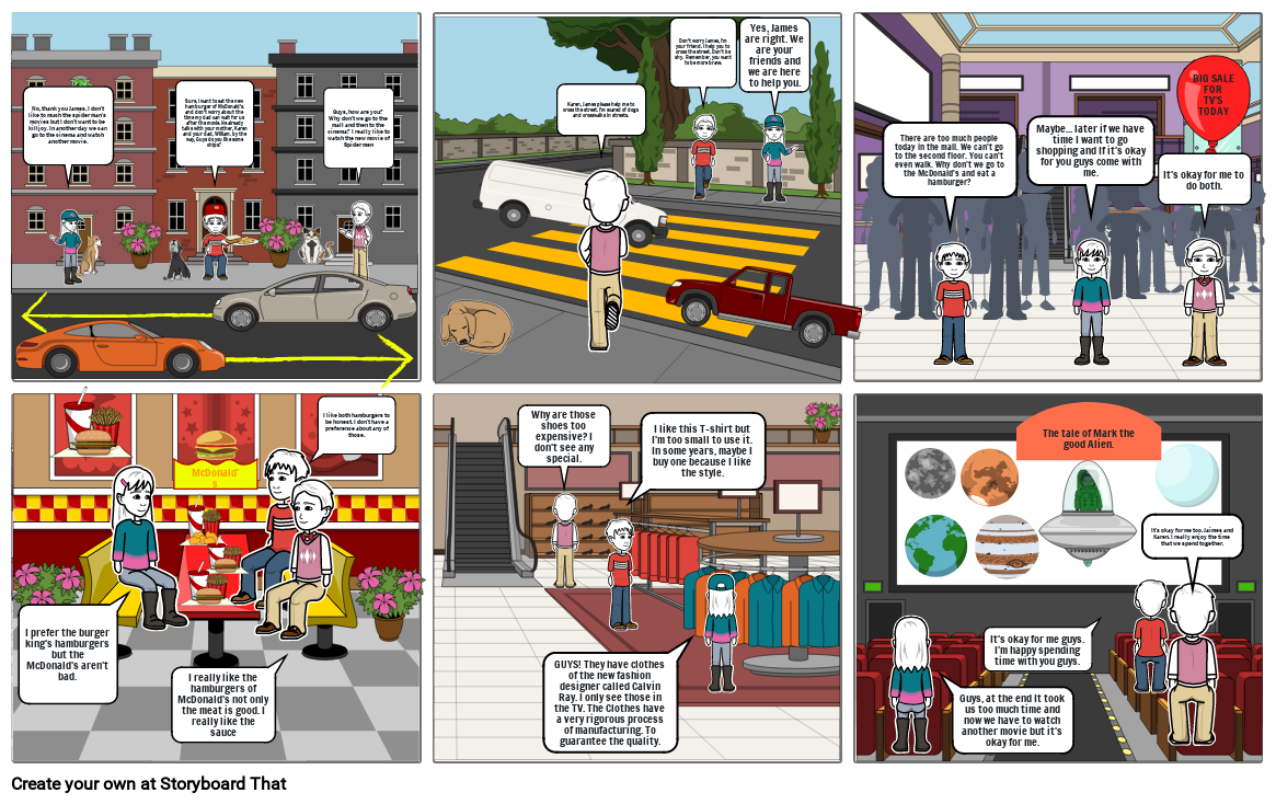 English Oral exam Storyboard by 5c1f01ba