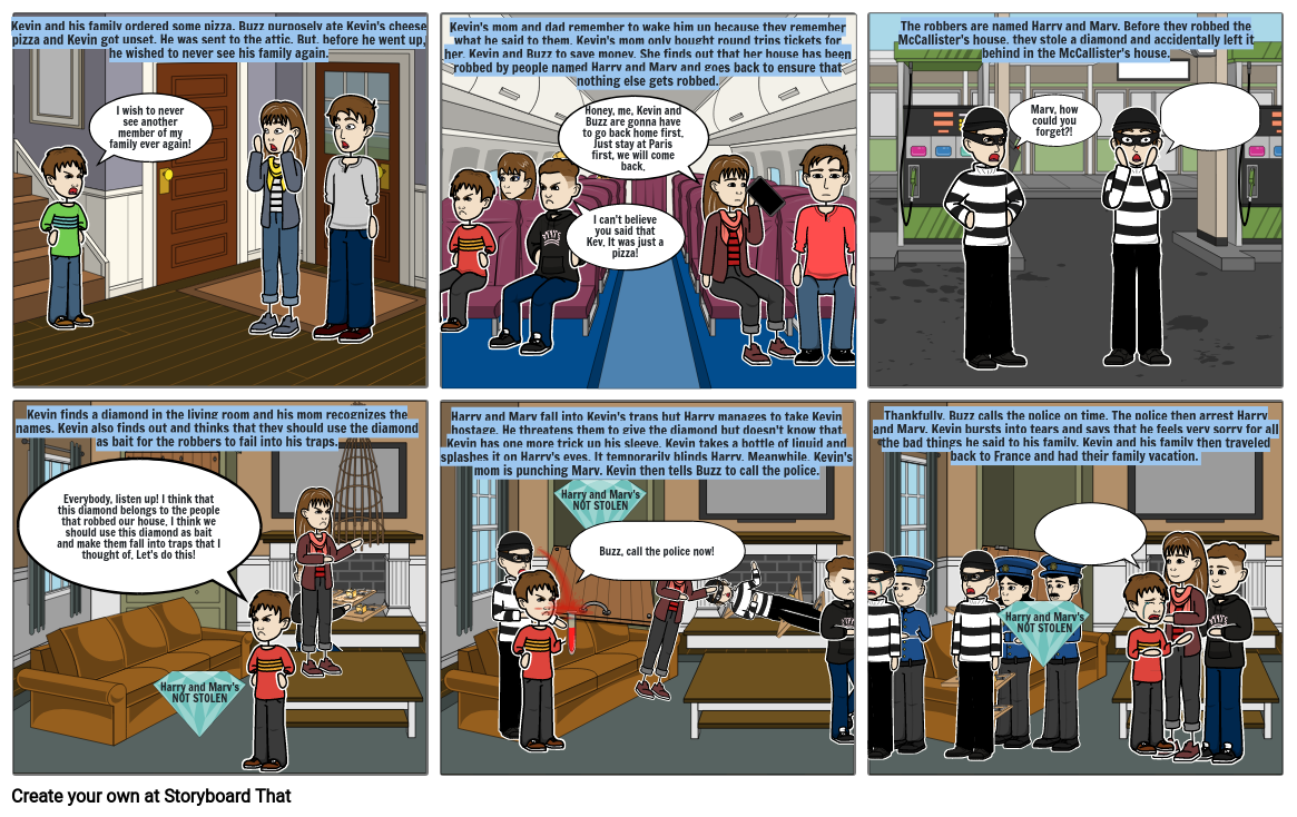 Home Alone: Kevin and his Family Storyboard by 5cc9bdff