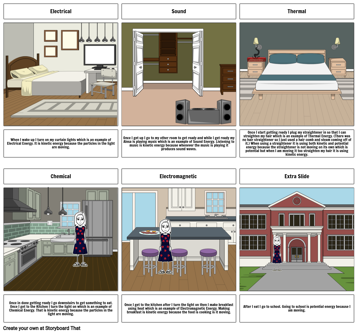Types Of Energy Comic Strip Checklist Storyboard