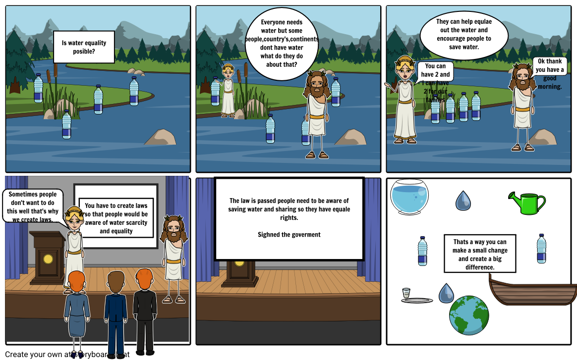 Water scarcity Storyboard by 5cd3c66348165