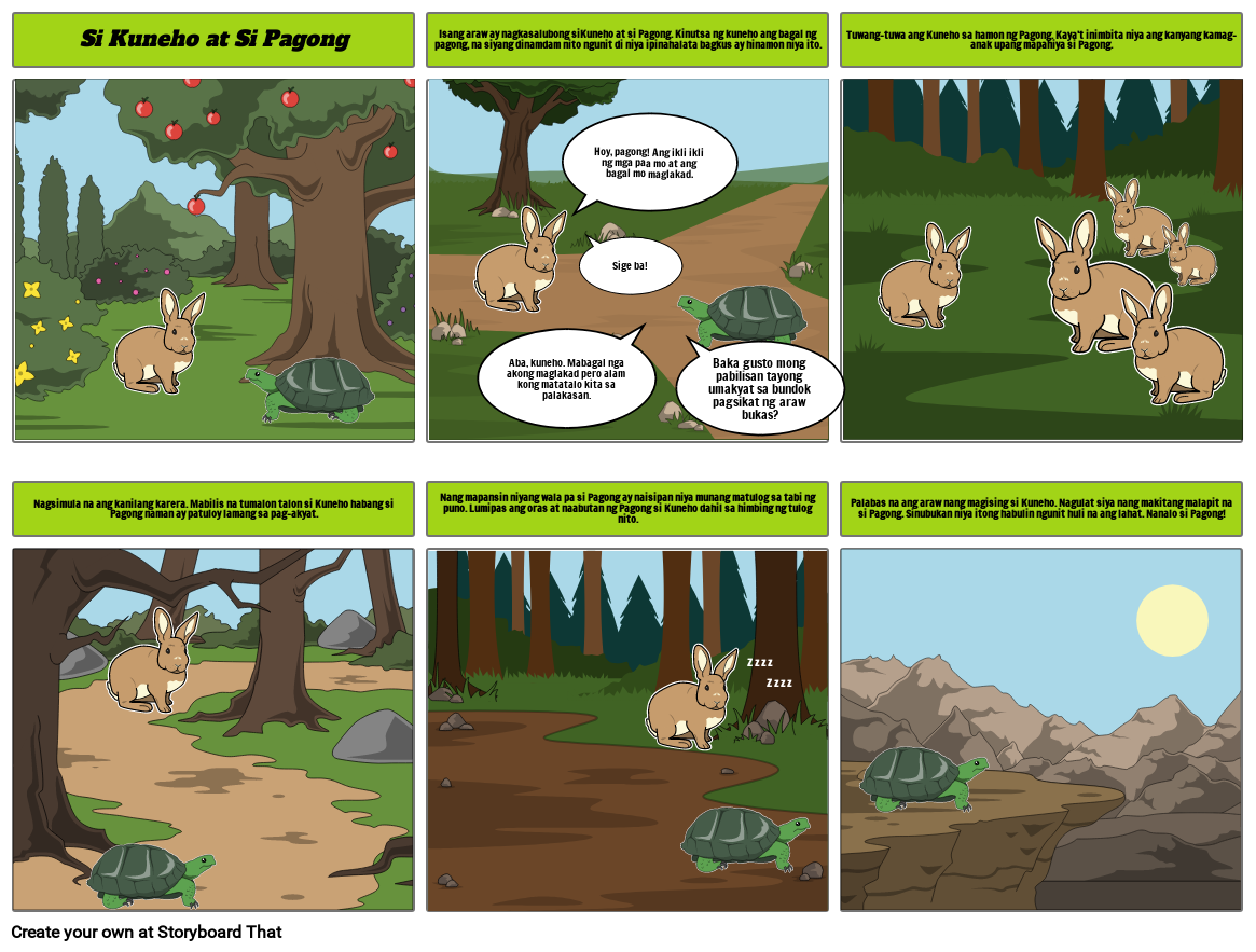 Pagong at Kuneho القصة المصورة من قبل 5d392d24