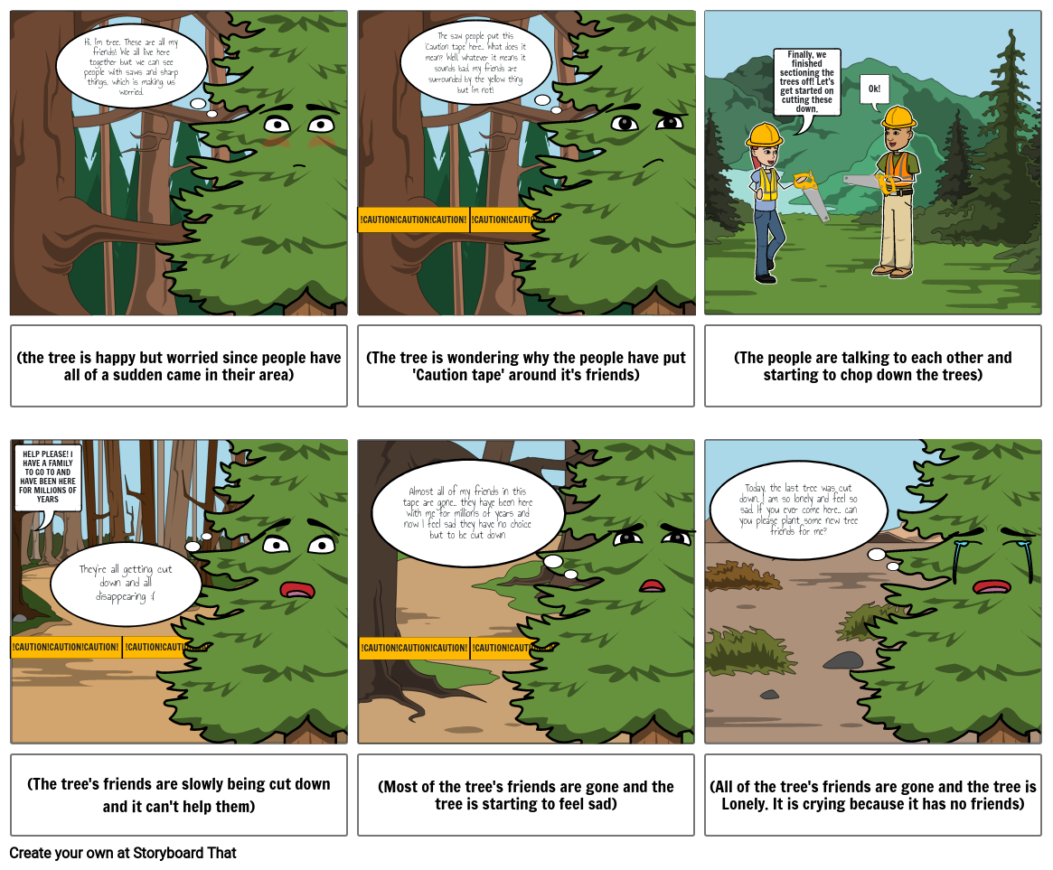 Deforestation picture book - ENG 7.2 Storyboard