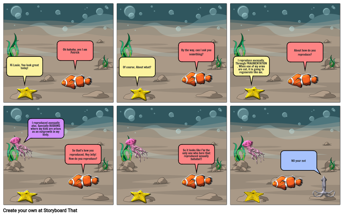 Asexual Reproduction Comic Strip Storyboard By 5daa42e9