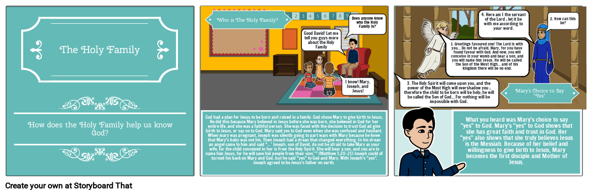 Religion Comic Book Project By: Steven 1 Storyboard