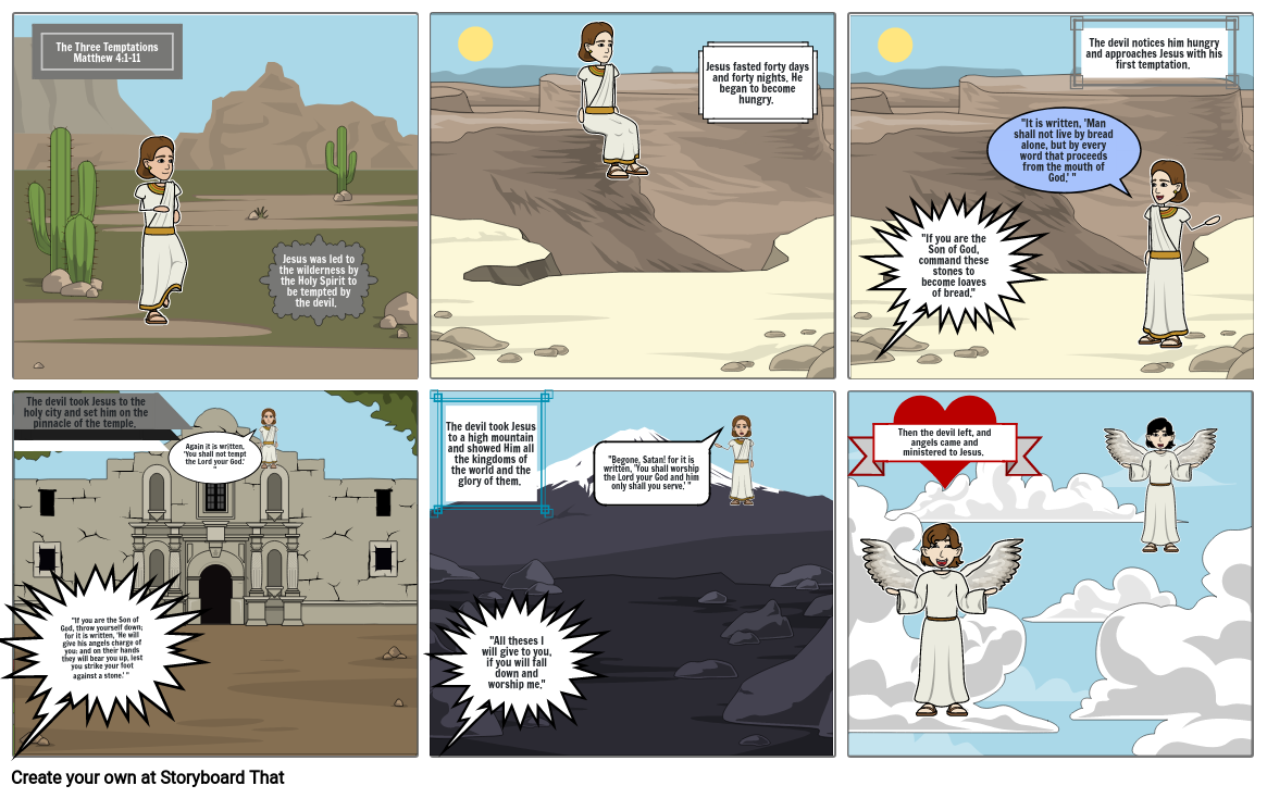 The 3 Temptations Storyboard by 5de96ce4