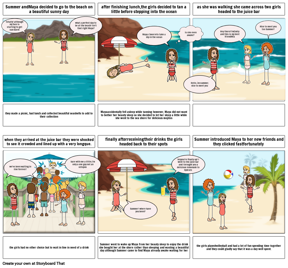 DAY AT THE BEACH Storyboard by 5deac715