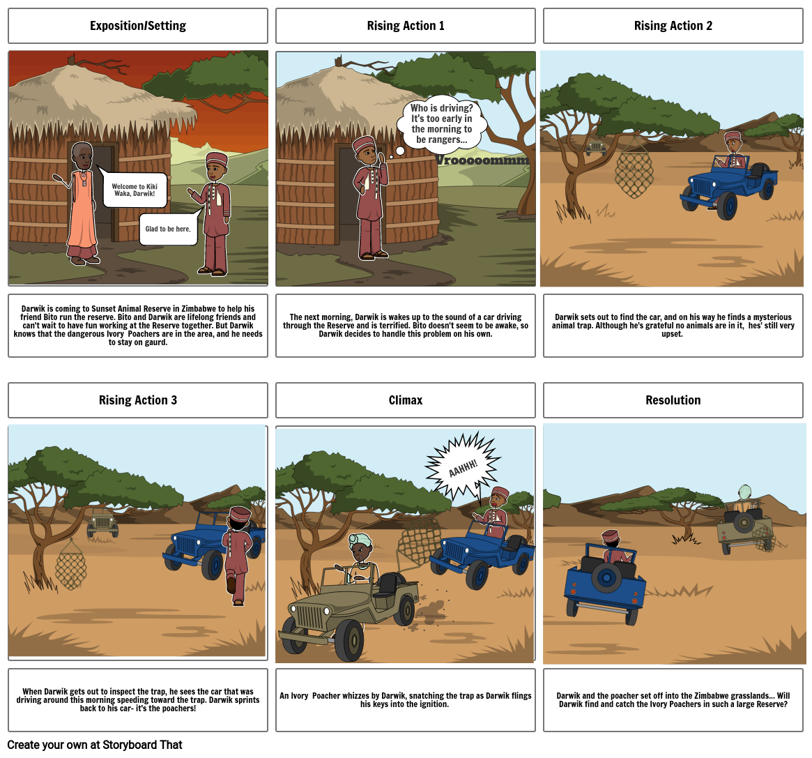 6th Grade Video Game Project /P3 English Storyboard