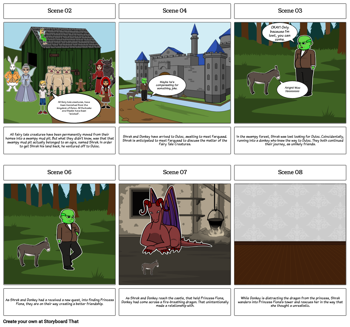 shrek Storyboard por 5e95b490