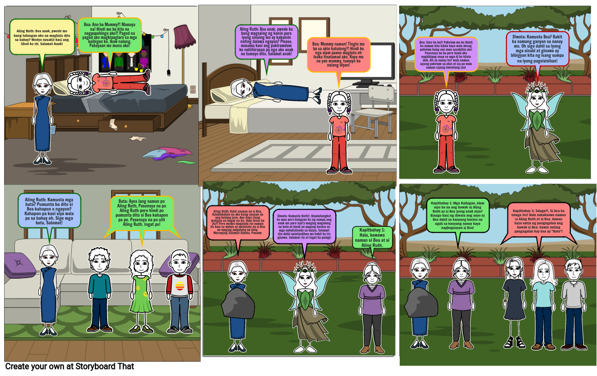 Storyboard That (Alamat)- Pagsusulit/ PETA Storyboard