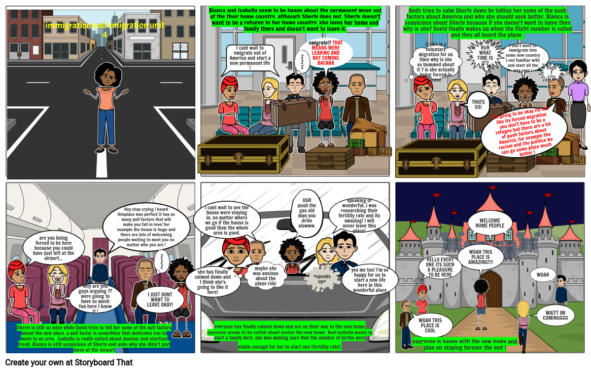 what is immigration and emigration unit 4 project