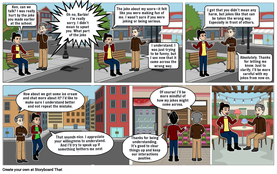 The Park Misunderstanding Storyboard by 5ec83e0b