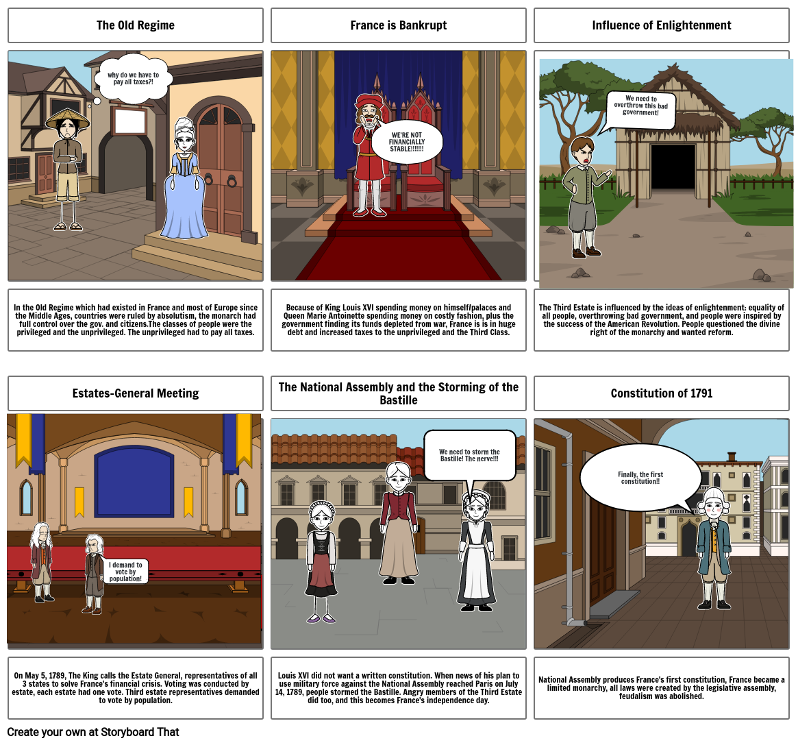 French Revolution Storyboard por 5f41e9af
