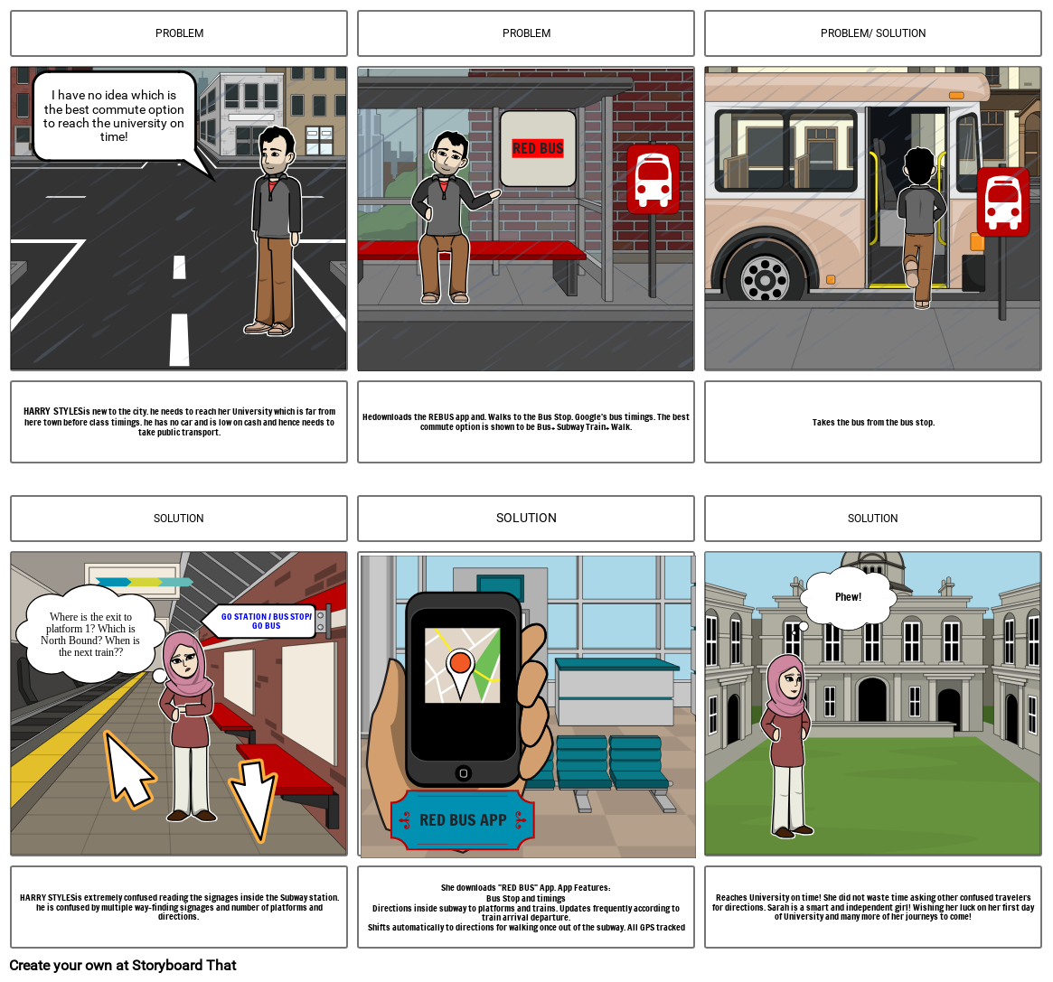 public transport app for commuters Storyboard by 5fc7d24b