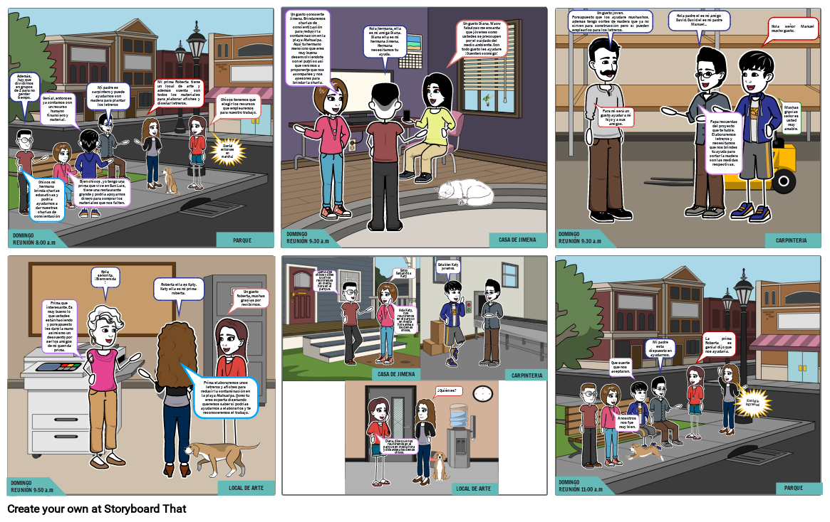 RECURSOS PARA NUESTRO PROYECTO-GRUPO N°6 Storyboard