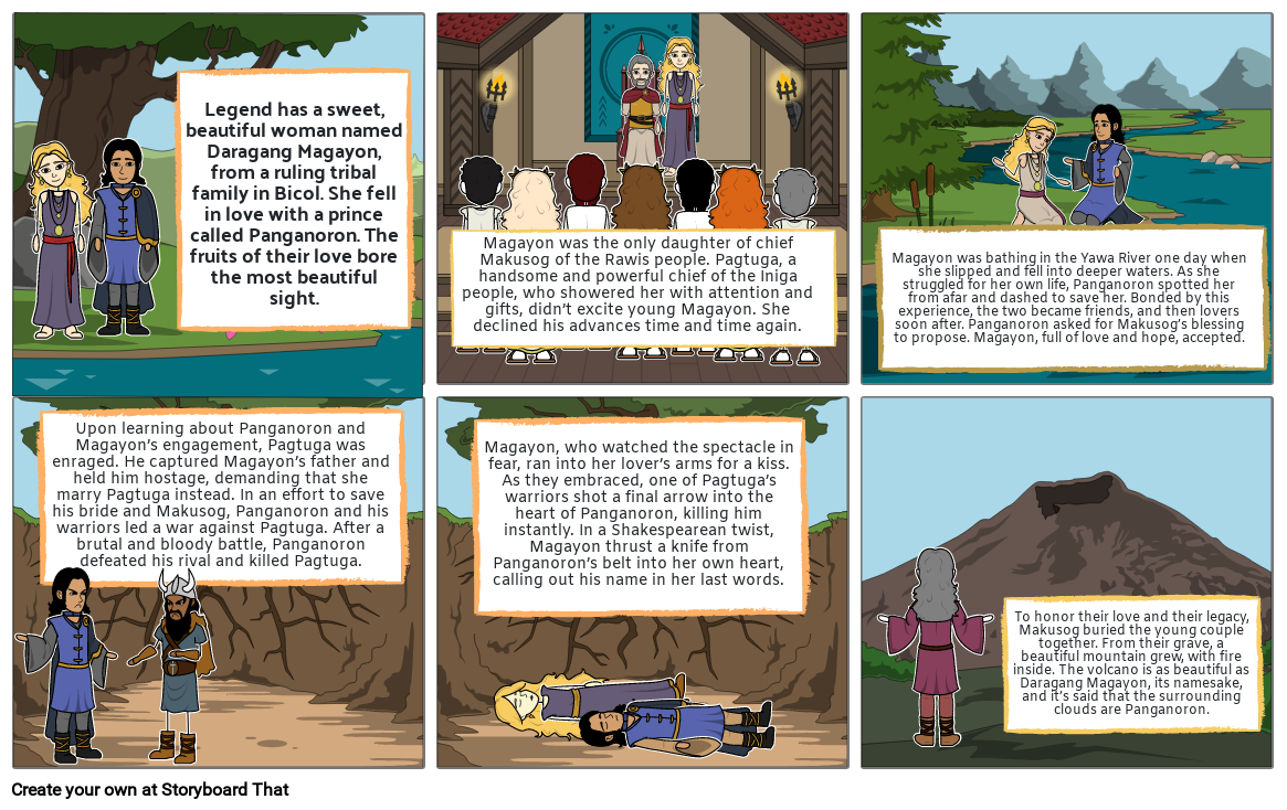 THE LEGEND OF MOUNT MAYON Storyboard by 60947e1e