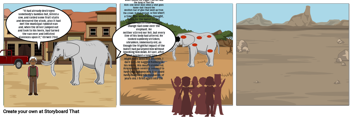 Shooting an Elephant Storyboard por 60c9f1d5