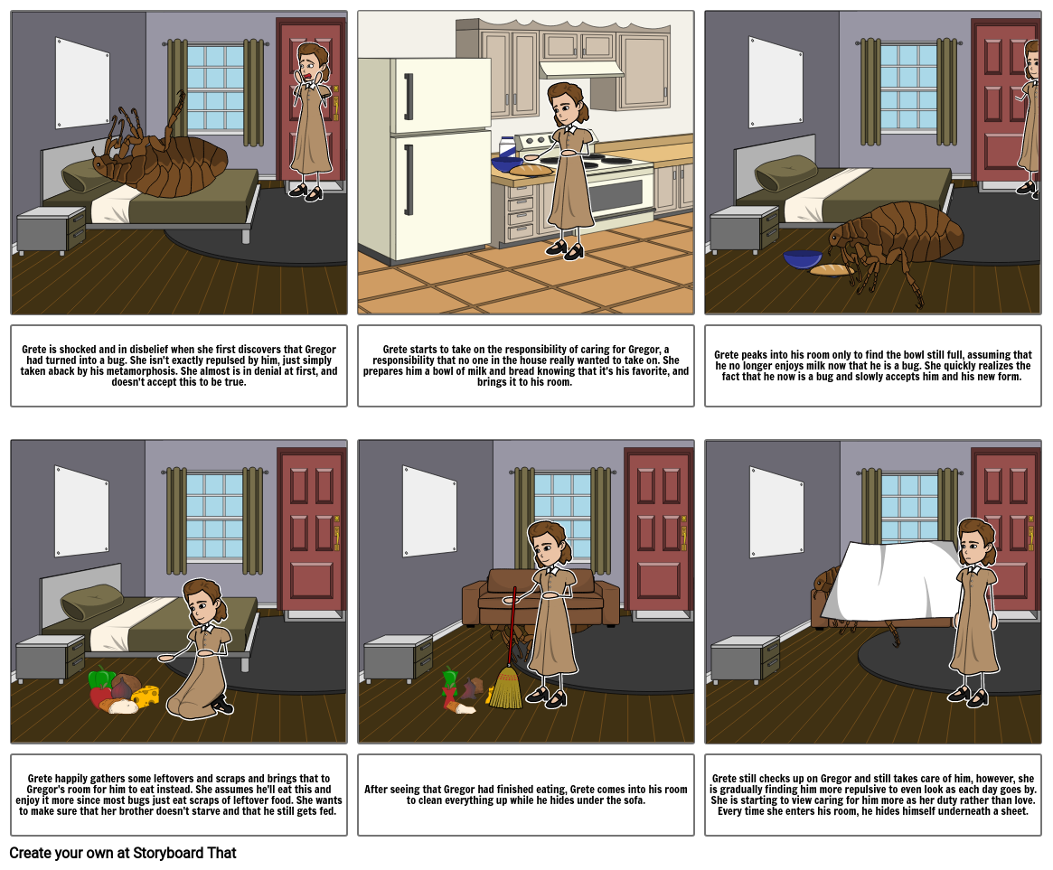 Grete's Metamorphosis Storyboard por 60f5b8f9