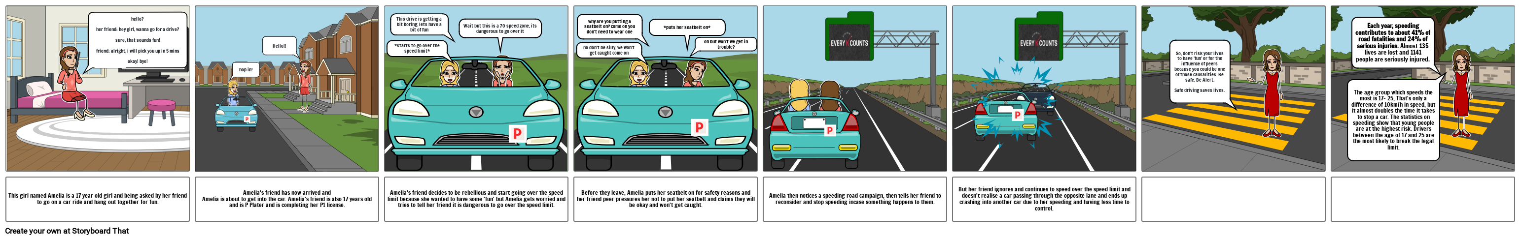 road safety Storyboard por 60f8459f
