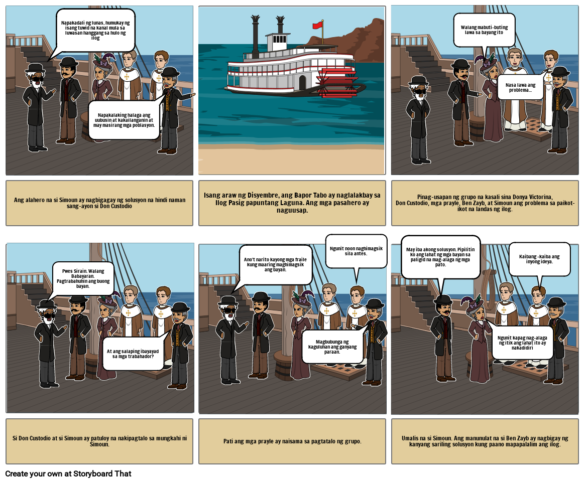 El Filibusterismo kabanata 1 Storyboard por 618bc546